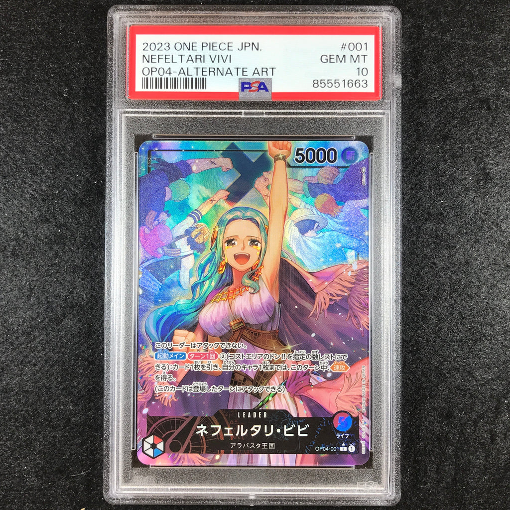 Japanese PSA 10 Nefeltari Vivi - OP04-001 - ALTERNATE ART L Op04 Kingd – Cherry Collectables