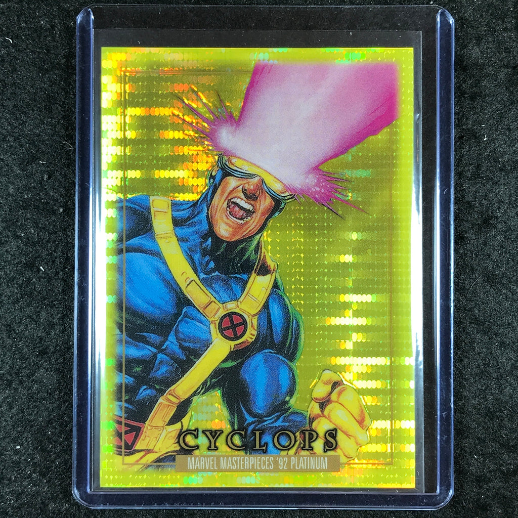 2024 Marvel Masterpieces '92 Platinum CYCLOPS Base Seismic Gold 18/92 – Cherry Collectables