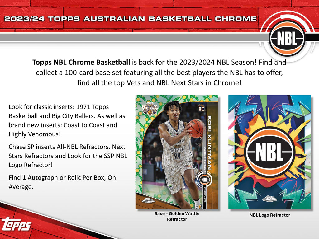 23/24 Topps Chrome Hobby NBL 12 Box Case Opening - #30626 Team Based ( – Cherry Collectables