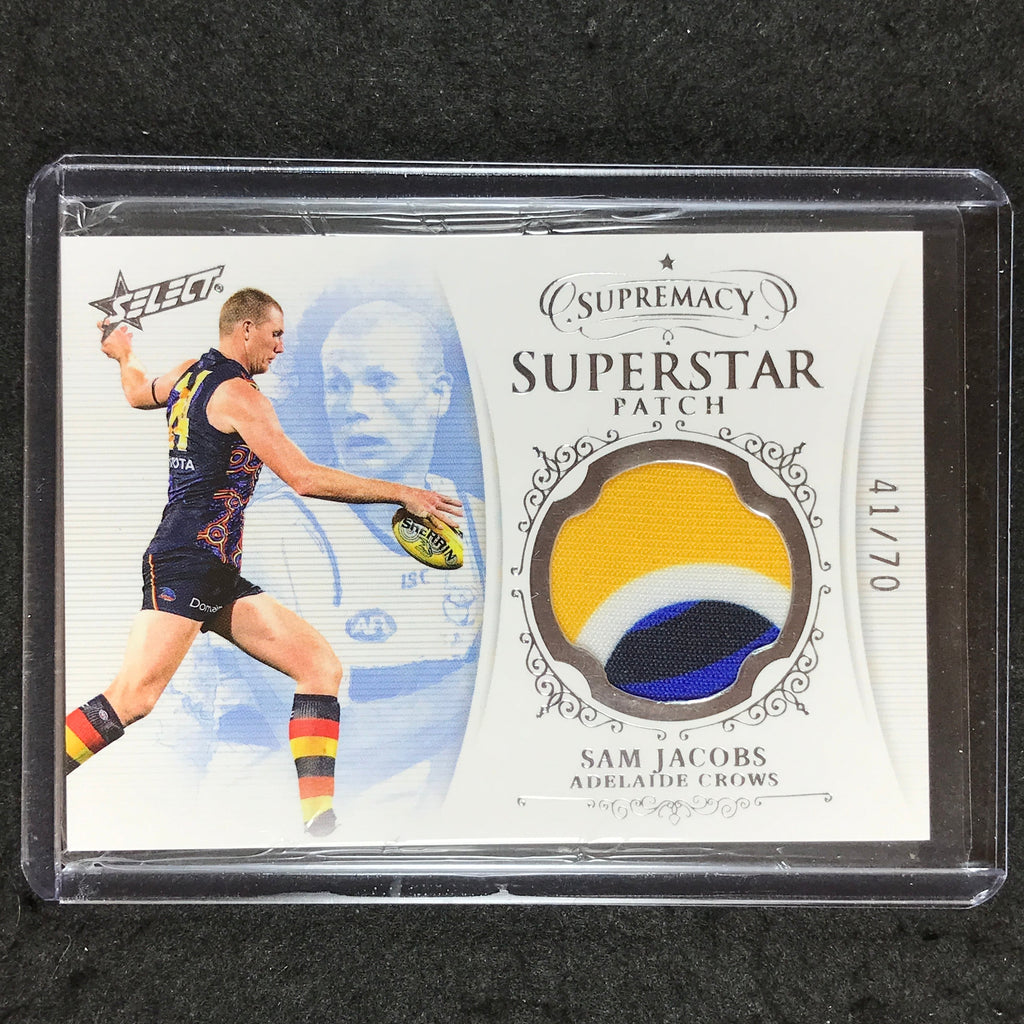 2019 Select AFL Supremacy SAM JACOBS Superstar Patch 41/70 – Cherry Collectables