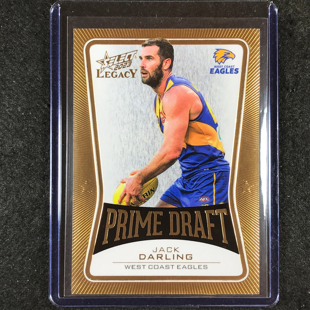 2023 Select AFL Legacy JACK DARLING Prime Draft 074/100 #PD81 – Cherry Collectables