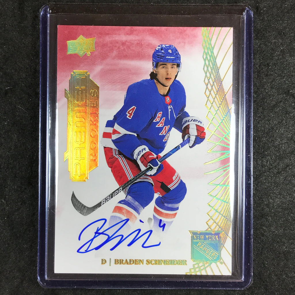 2024-25 Premier Hockey BRADEN SCHNEIDER Update 22-23 Base Rookie Auto – Cherry Collectables