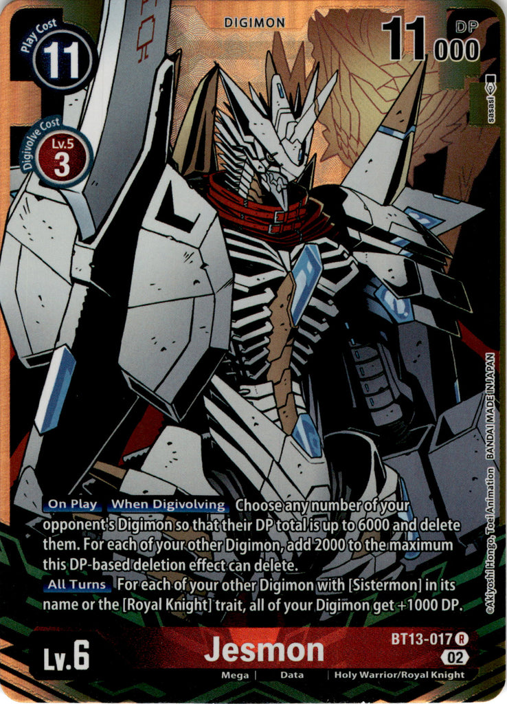 Alternate Art Jesmon Bt13-017 R - Bt13 Versus Royal Knights – Cherry Collectables