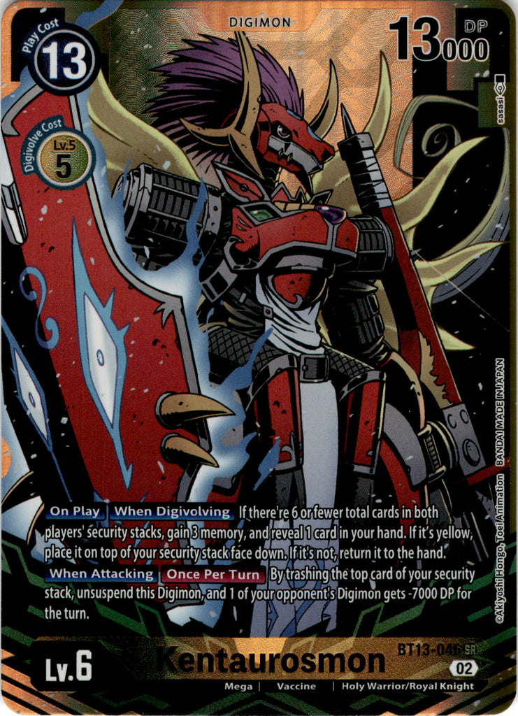 Alternate Art Kentaurosmon Bt13-046 Sr - Bt13 Versus Royal Knights – Cherry Collectables