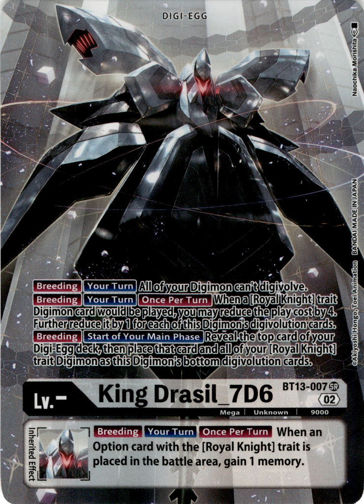 Alternate Art King Drasil7d6 Bt13-007 Sr - Bt13 Versus Royal Knights – Cherry Collectables