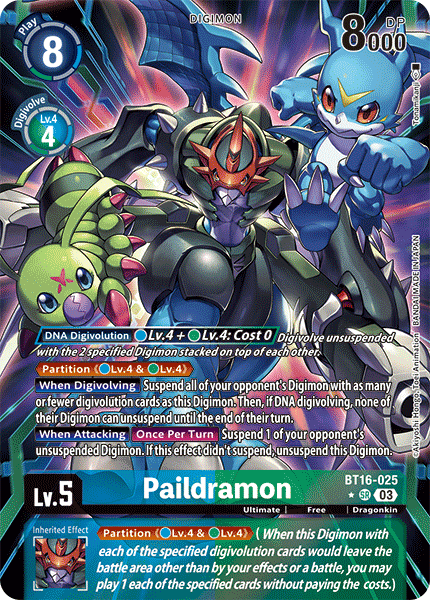 ALTERNATE ART Paildramon BT16-025 - SR BT16 Beginning Observer – Cherry Collectables