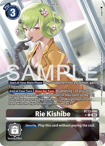 [ALTERNATE ART] Rie Kishibe (BT22-090) - R BT22 Cyber Eden – Cherry Collectables