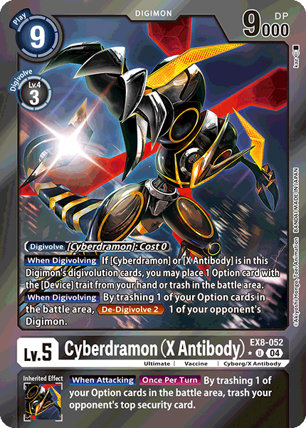 Cyberdramon (X Antibody) - EX8-052 - UC Limited Foil EX08 Chain of Lib – Cherry Collectables
