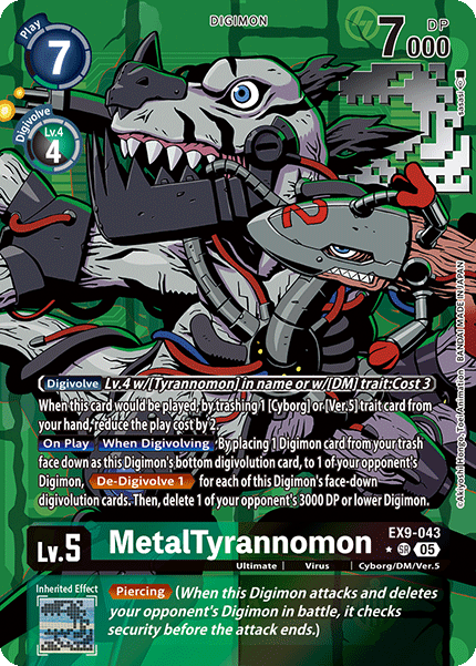 [ALTERNATE ART] MetalTyrannomon (EX9-043) - SR EX09 Versus Monsters – Cherry Collectables