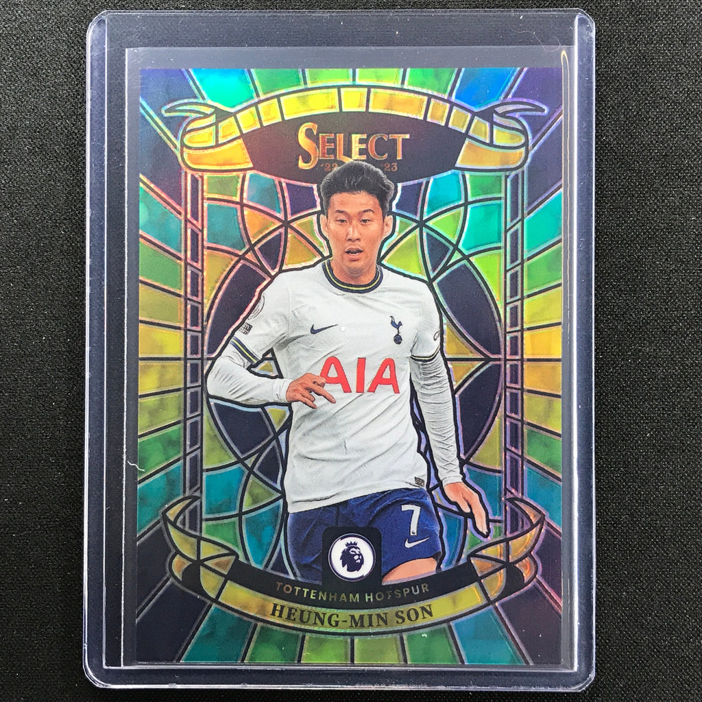2022-23 Select EPL HEUNG-MIN SON Stained Glass Prizm SSP #10 – Cherry Collectables