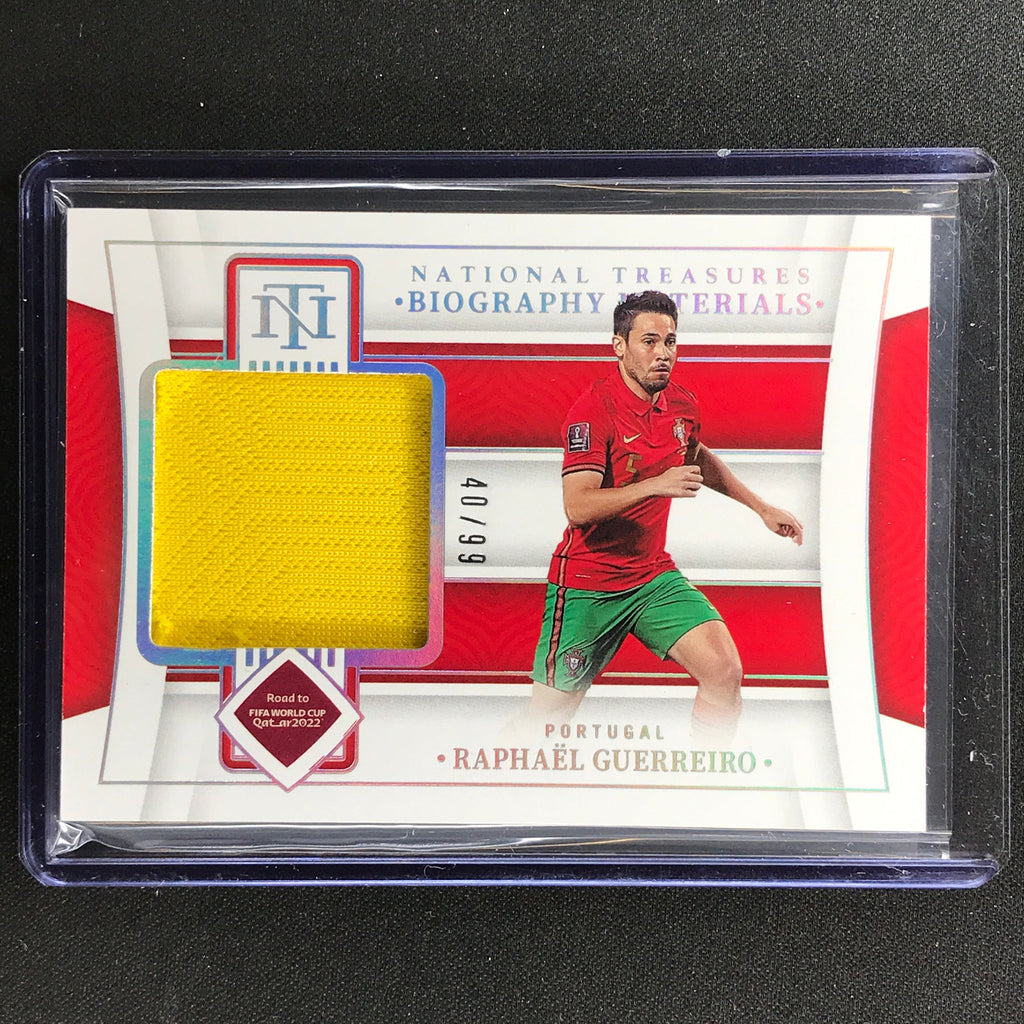 2022 National Treasures World Cup Qatar Raphael Guerrero Biography 40/ – Cherry Collectables