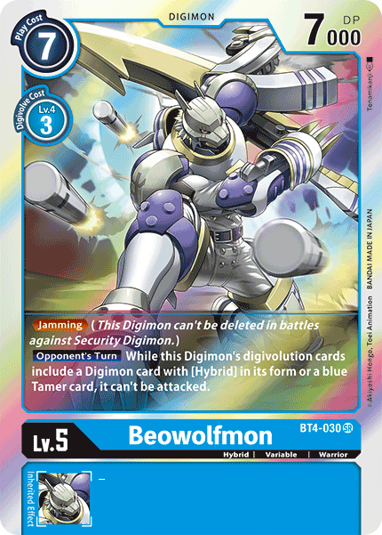 Super Rare Beowolfmon Bt4-030 - Digimon Bt04 Great Legend – Cherry Collectables