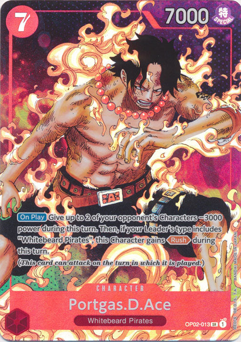 ALTERNATE ART Portgas.D.Ace ALTERNATE ART OP02-013 - SR OP-02 Paramoun – Cherry Collectables