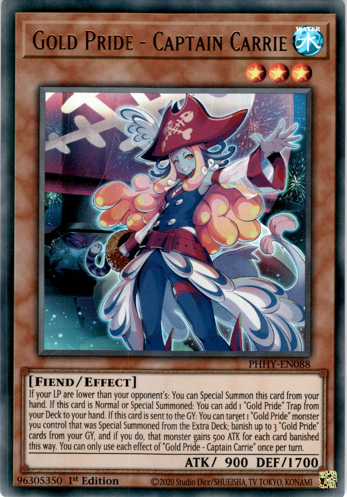 Gold Pride - Captain Carrie - Phhy-en088 - Ultra Rare 1st Edition – Cherry Collectables