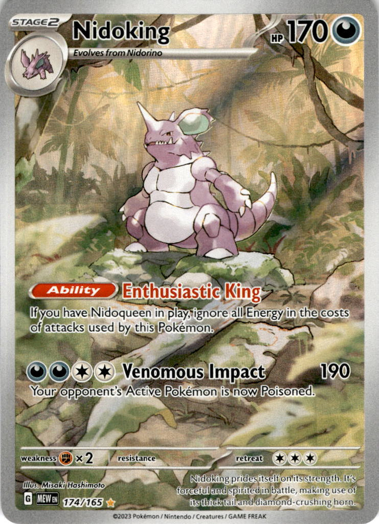 Nidoking - 174/165 - Illustration Rare Scarlet And Violet 151 – Cherry Collectables