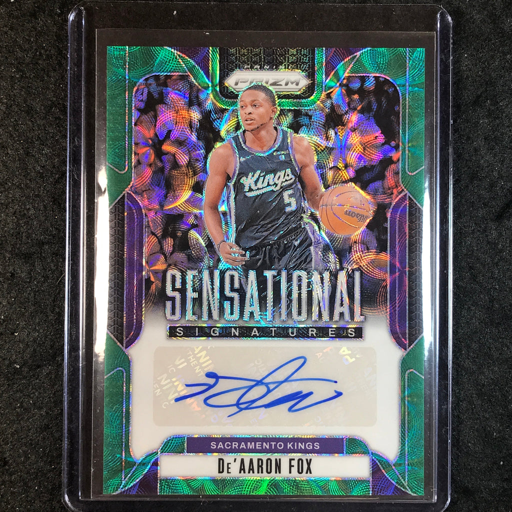 2024-25 Prizm DE'AARON FOX Sensational Signatures Auto Choice Green 2 ...