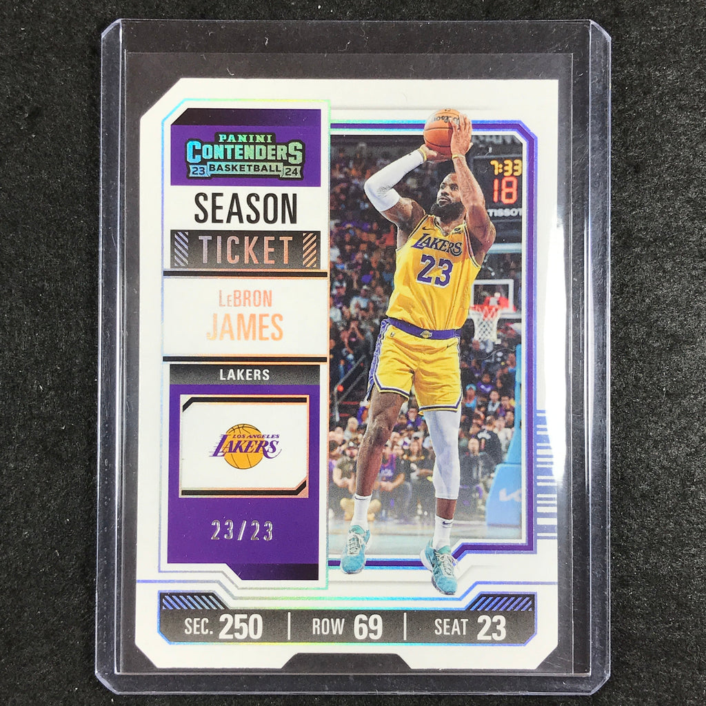 2023-24 Contenders LEBRON JAMES Season Ticket Stub 23/23 – Cherry ...