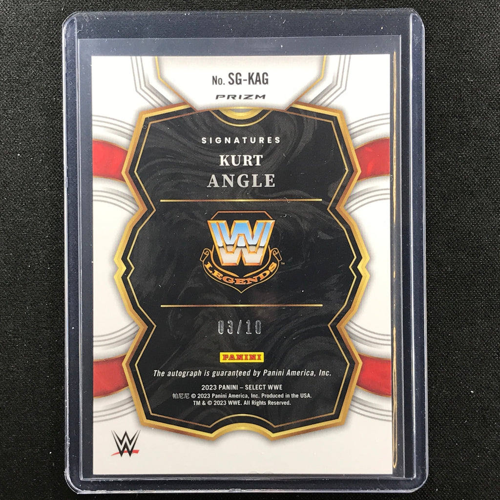 2023 Select Wwe Kurt Angle Signatures Auto Gold Prizm 3/10 – Cherry ...