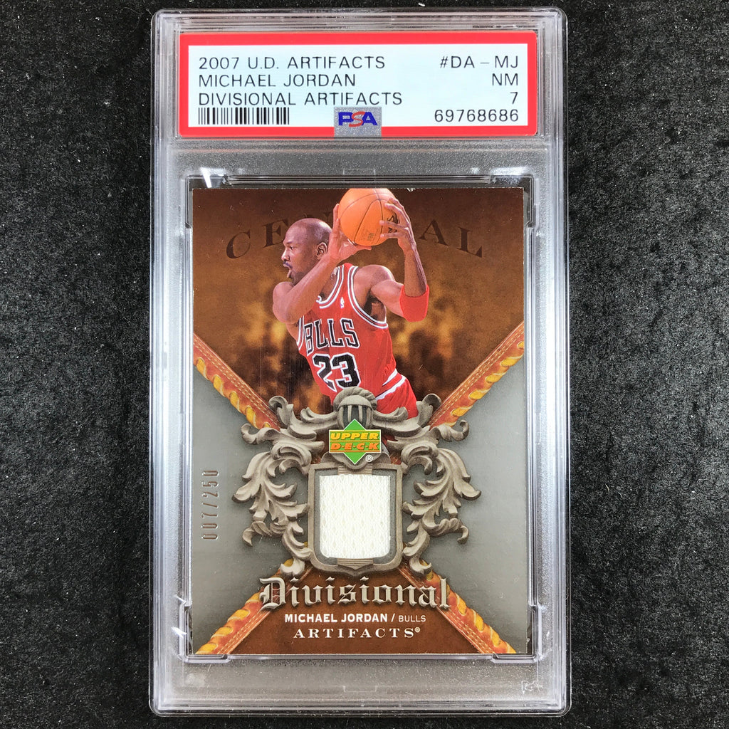 2007 UD Artifacts MICHAEL JORDAN Divisional Artifacts 7/250 #DA-MJ PSA ...