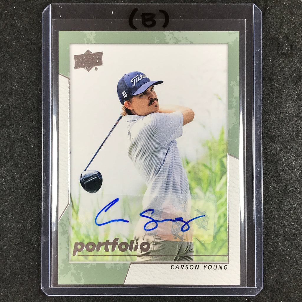 2024 Portfolio Golf CARSON YOUNG Base Rookie Autograph #71 (B) – Cherry ...