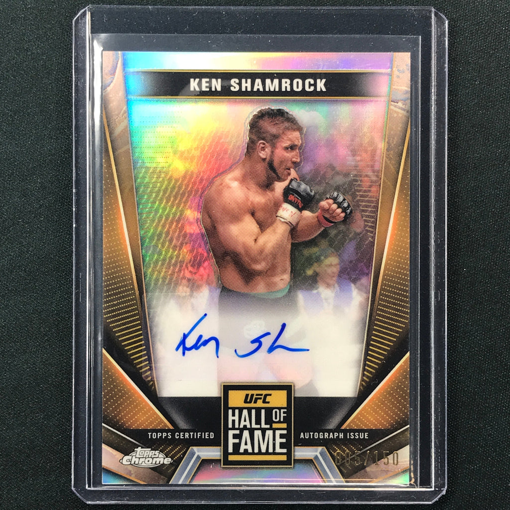 2024 Topps Chrome UFC KEN SHAMROCK Hall of Fame Auto Refractor 5/150 ...