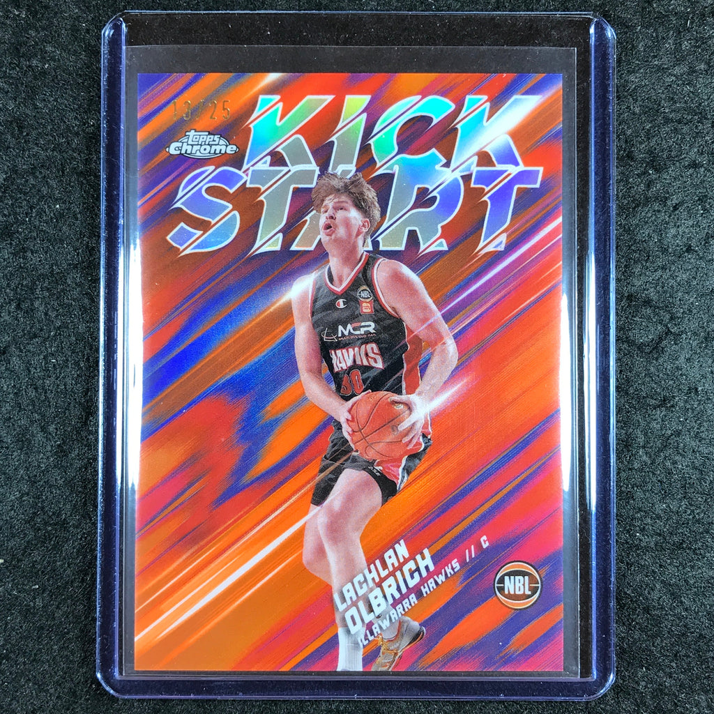 2024-25 Topps Chrome NBL LACHLAN OLBRICH Kick Start Orange 13/25 #14 ...