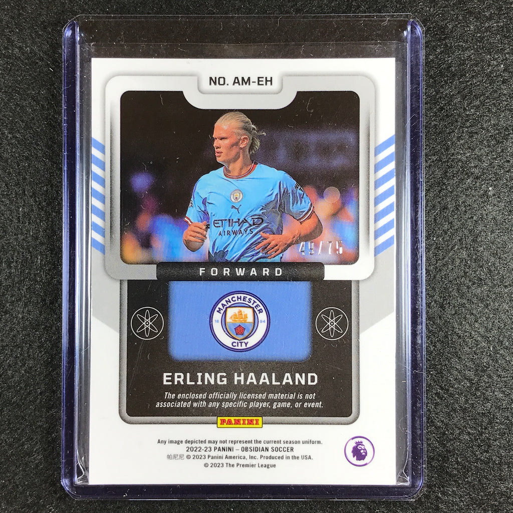 2022-23 Obsidian Erling Haaland Atomic Material Relic Electric Etch Or ...