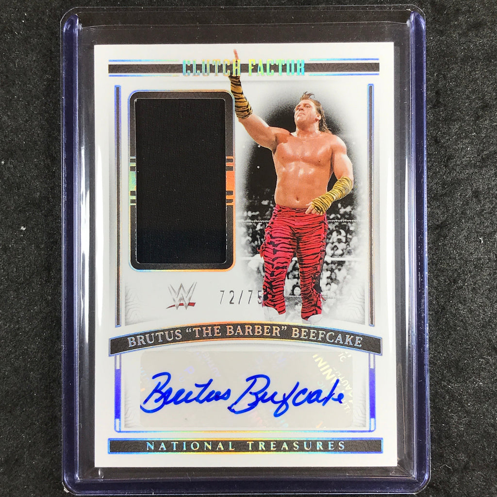2024 National Treasures WWE BRUTUS BEEFCAKE Clutch Factor Relic Auto 7 ...