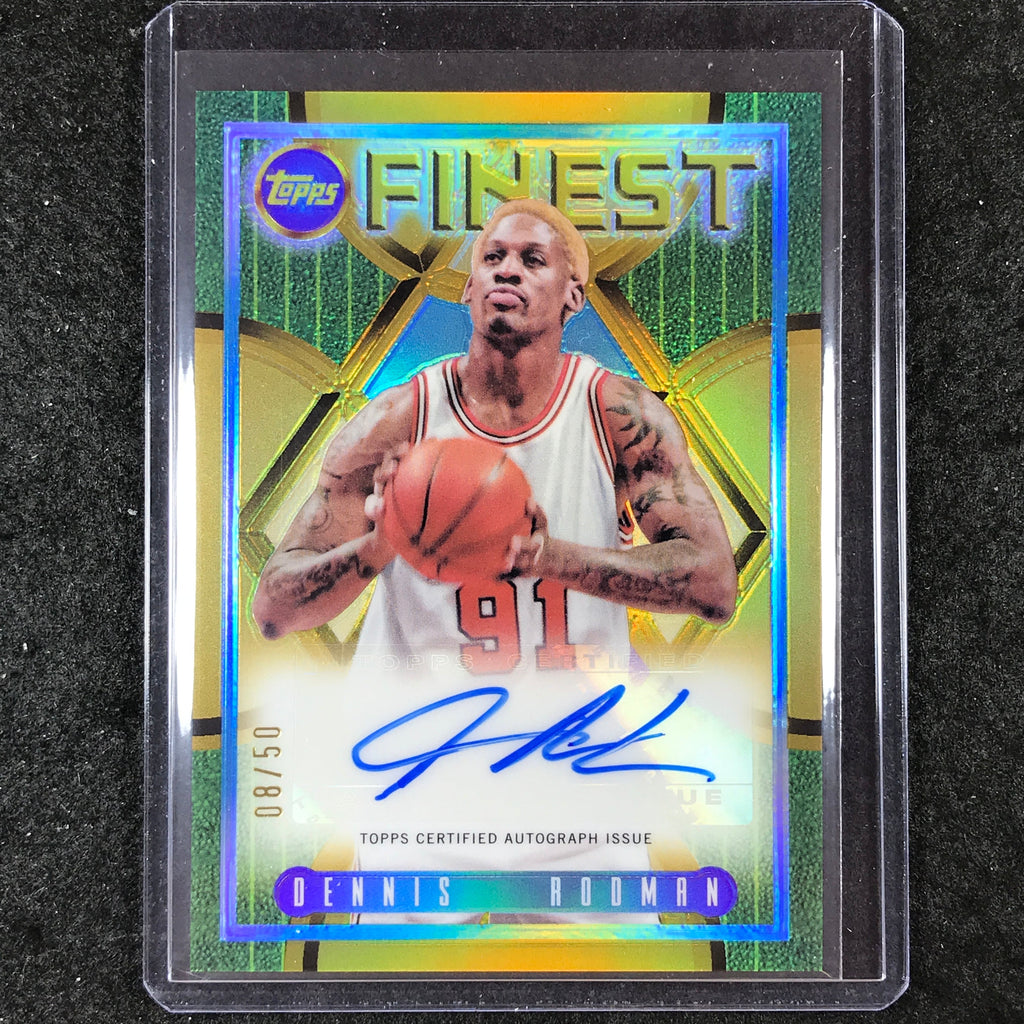 2023-24 Topps Finest DENNIS RODMAN Flashback Autograph Gold 8/50 ...