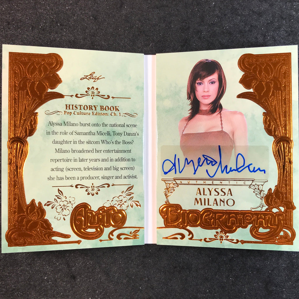 2024 Leaf History Book Pop Culture ALYSSA MILANO Autobiography Bronze ...