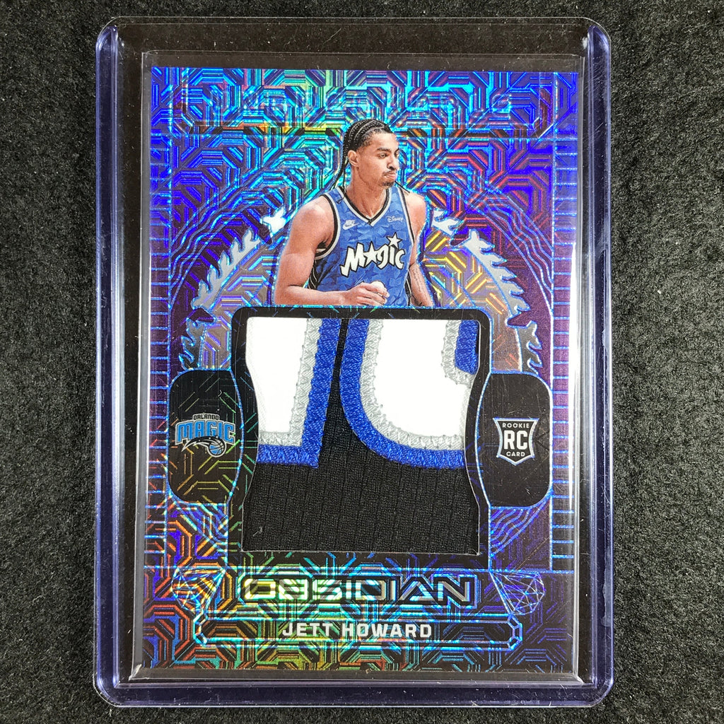 2023-24 Obsidian JETT HOWARD Unbreakable Rookie Patch Relic Deep Sea M ...