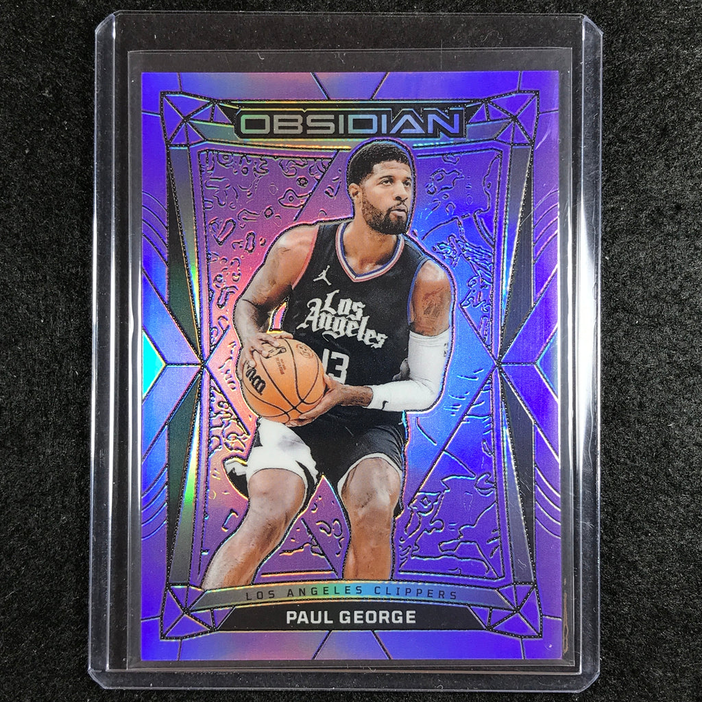2023-24 Obsidian PAUL GEORGE Base Purple Flood Electric Etch 27/49 ...
