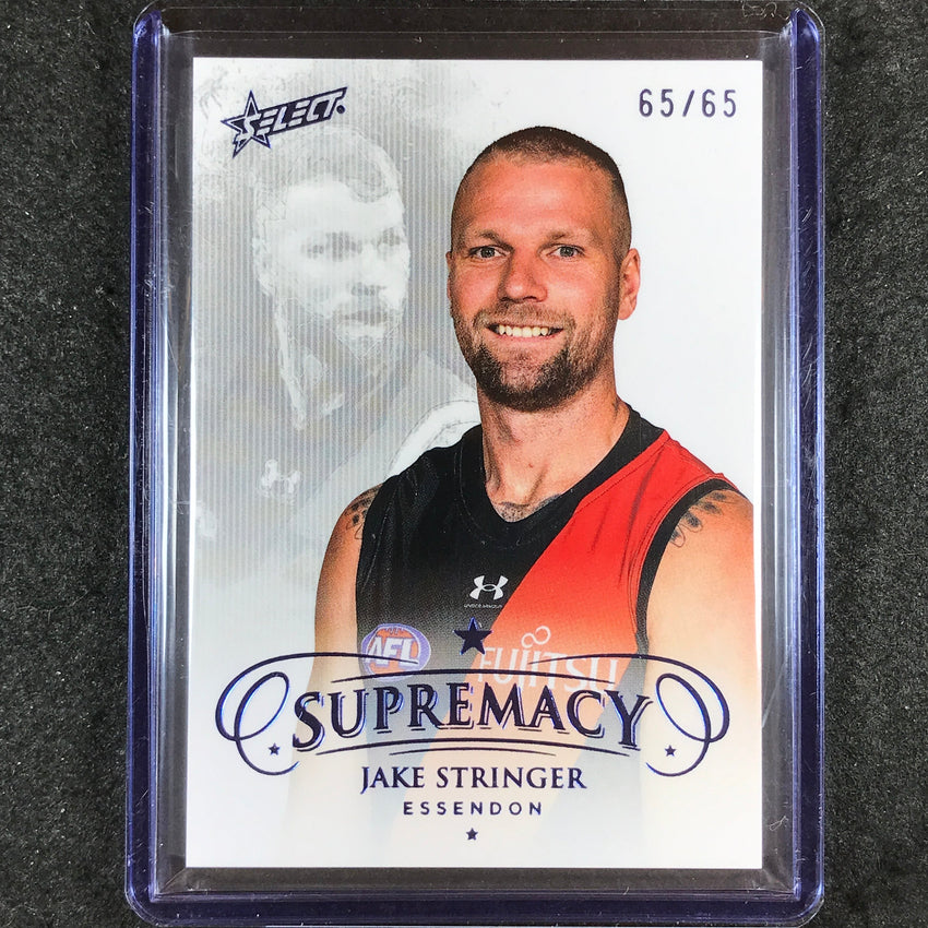 2024 Select AFL Supremacy JAKE STRINGER Blue Portrait 65/65 #45 ...