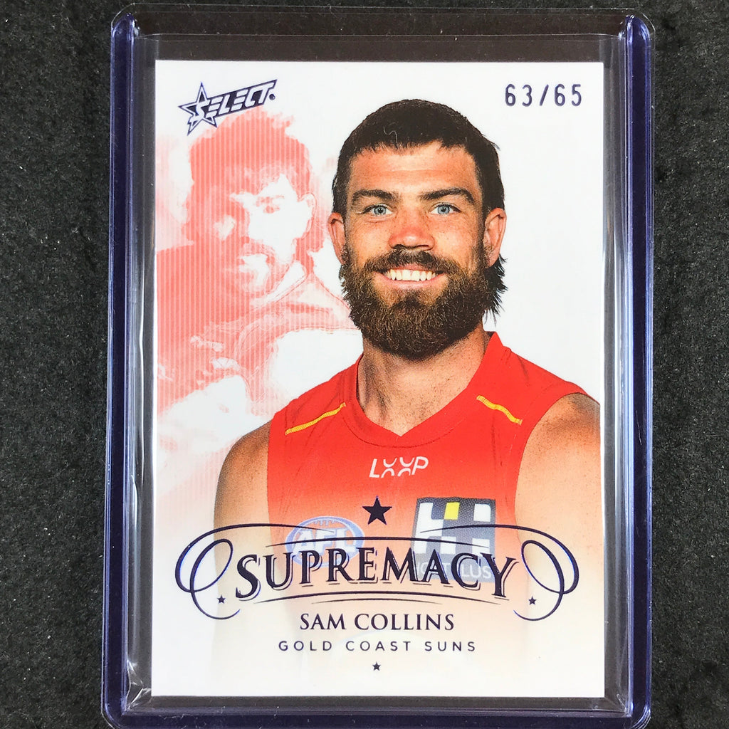 2024 Select AFL Supremacy SAM COLLINS Blue Portrait 63/65 #74 – Cherry ...
