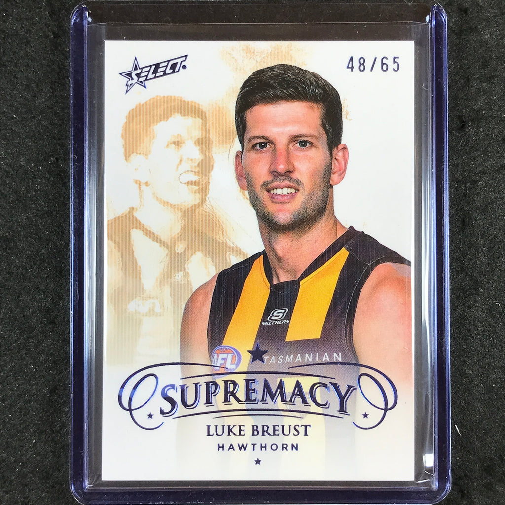 2024 Select AFL Supremacy LUKE BREUST Blue Portrait 48/65 #83 – Cherry ...