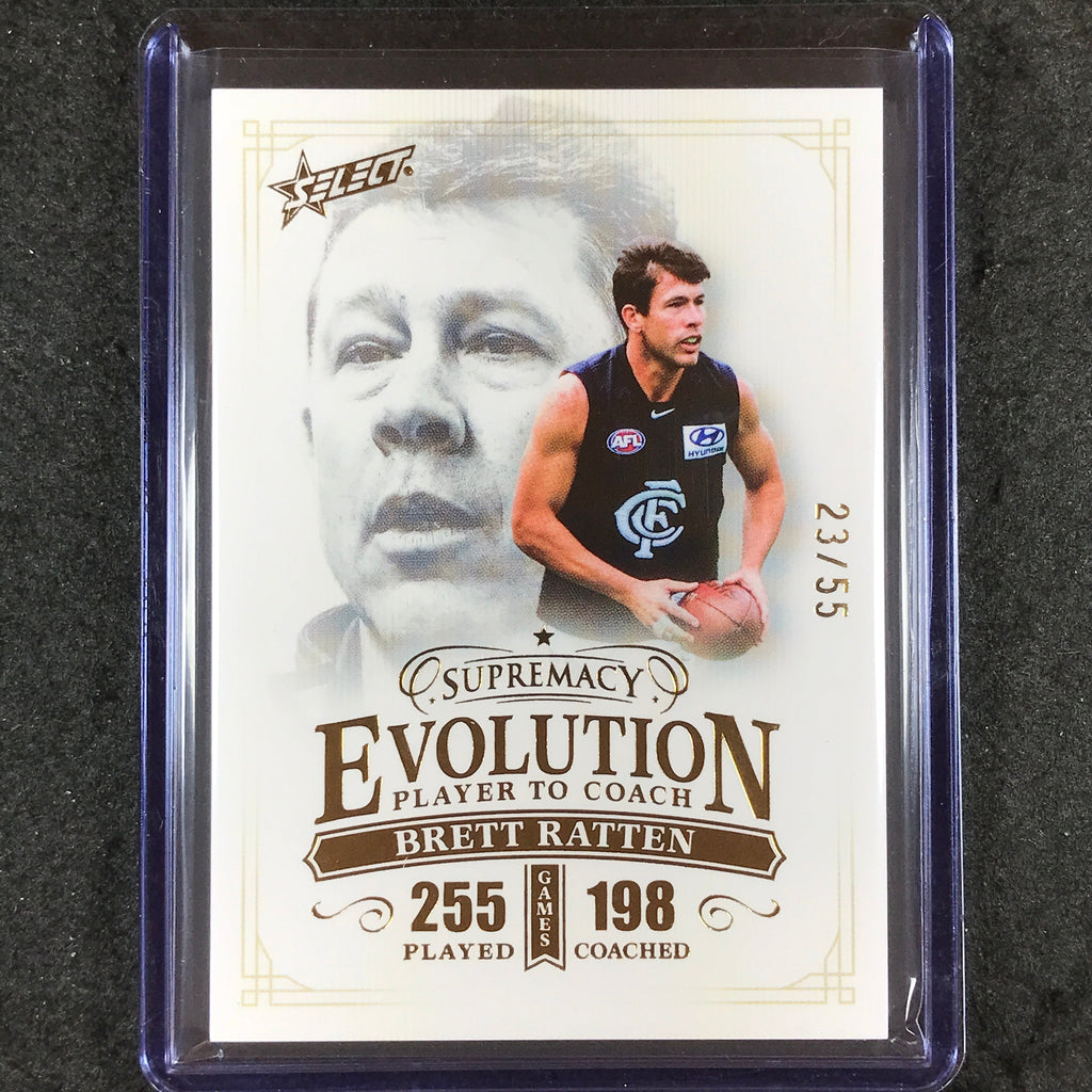 2024 Select AFL Supremacy BRETT RATTEN Evolution 23/55 #26 – Cherry ...