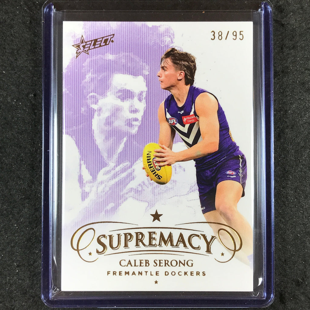 2024 Select AFL Supremacy CALEB SERONG Gold 38/95 #53 – Cherry Collectables