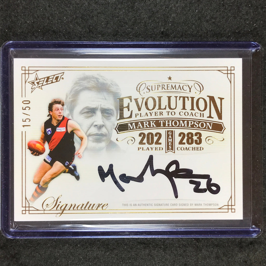 2024 Select AFL Supremacy MARK THOMPSON Evolution Signature Auto 15/50 ...