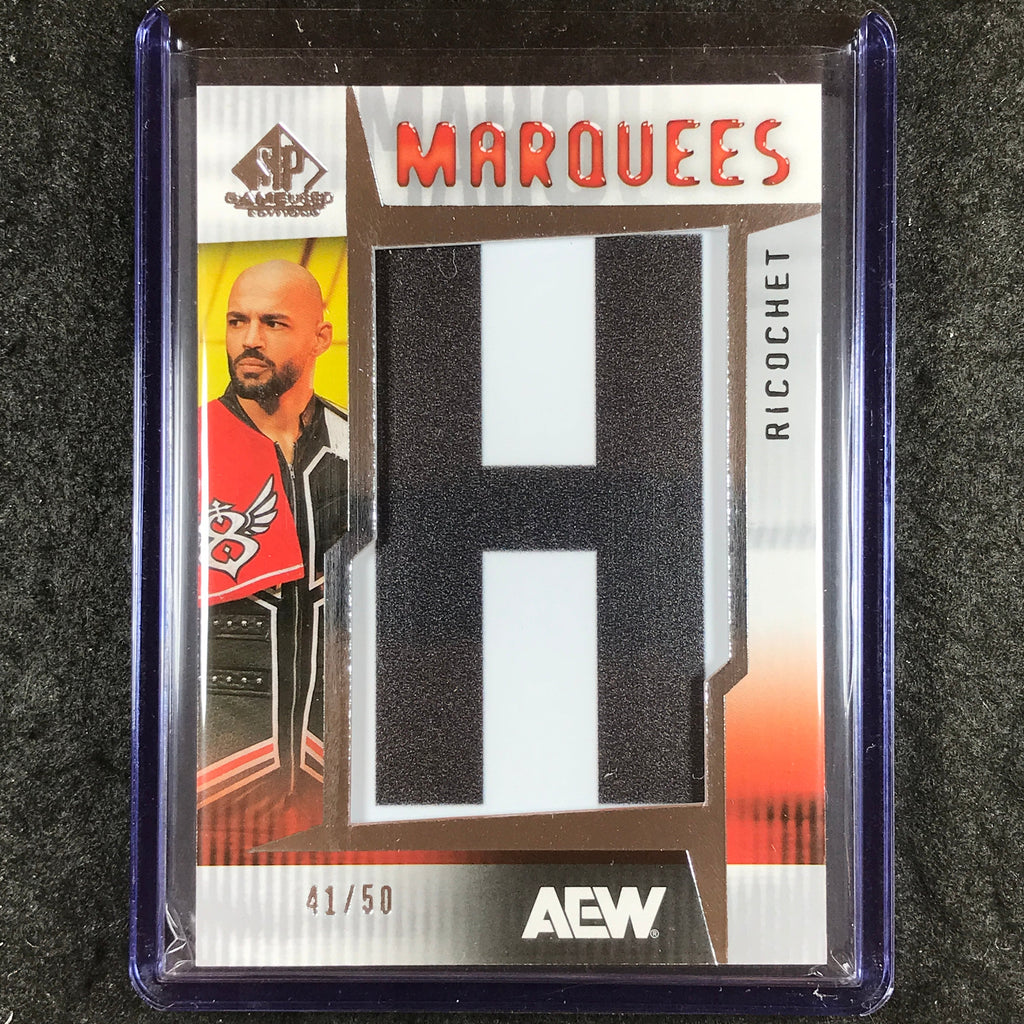 2025 AEW SP Game Used RICOCHET Marquees "H" Relic 41/50 – Cherry Collectables