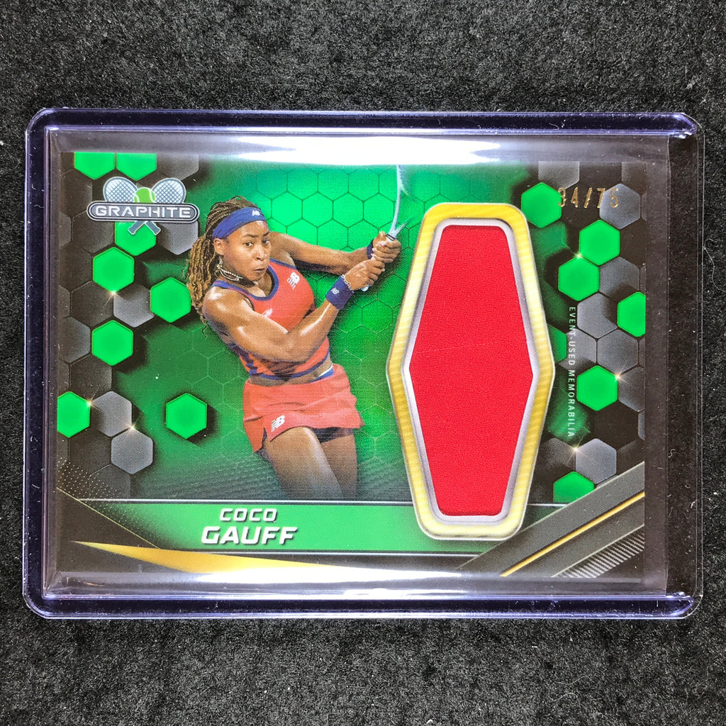 2024 Topps Graphite Tennis COCO GAUFF Graphite Relics Green 34/75 #CGF ...