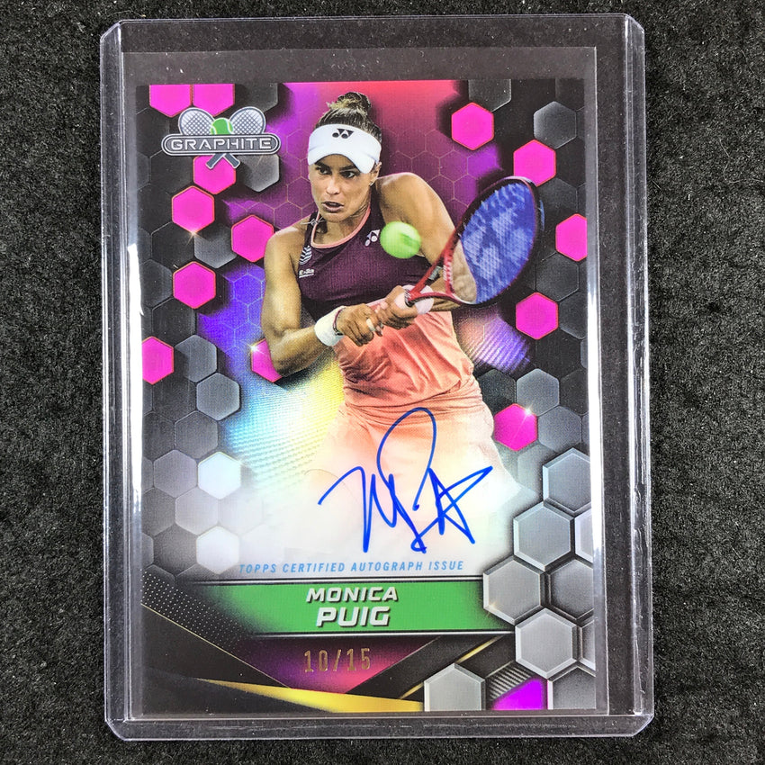 2024 Topps Graphite Tennis MONICA PUIG Graphite Signatures Auto Pink 1 ...