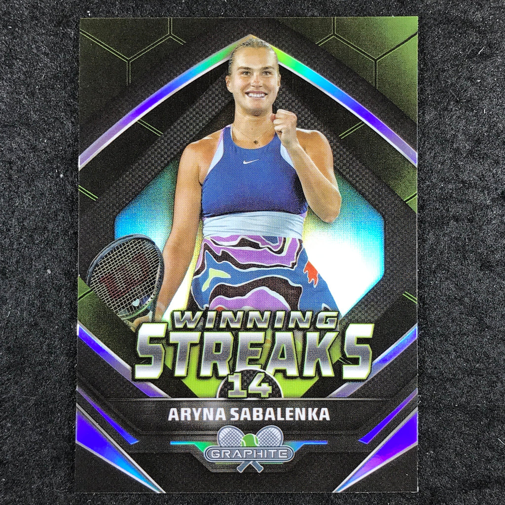2024 Topps Graphite Tennis ARYNA SABALENKA Winning Streaks Refractor ...