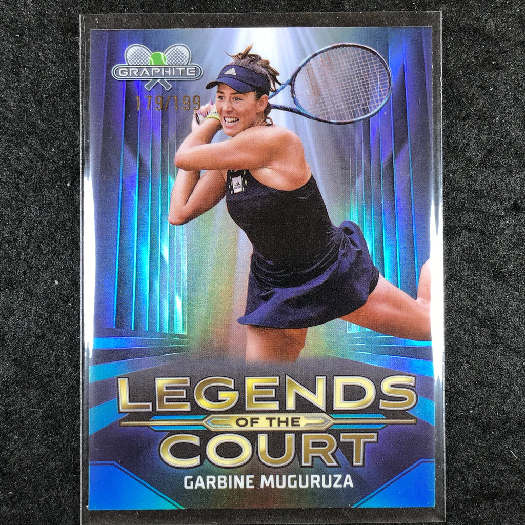 2024 Topps Graphite Tennis GABRINE MUGURUZA Legends of the Court Aqua ...