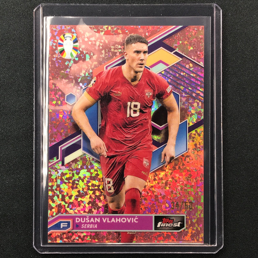 2023 Topps Finest Road To Uefa Dusan Vlahovic Base Rose Gold Mini-diam ...