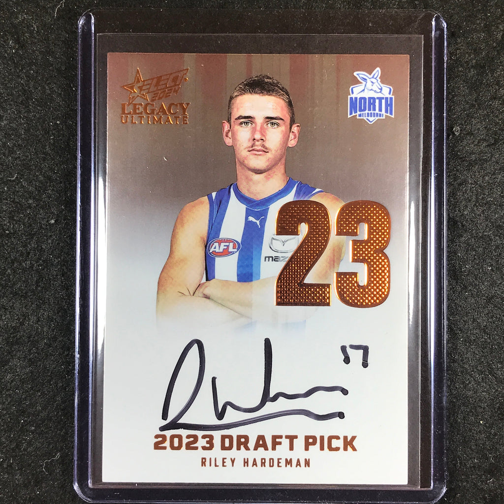 2024 Select AFL Legacy Ultimate RILEY HARDEMAN Draft Pick Signatures 4 ...