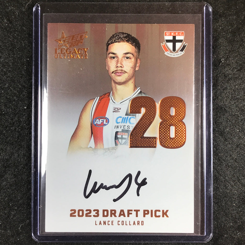 2024 Select AFL Legacy Ultimate LANCE COLLARD Draft Pick Signatures 13 ...