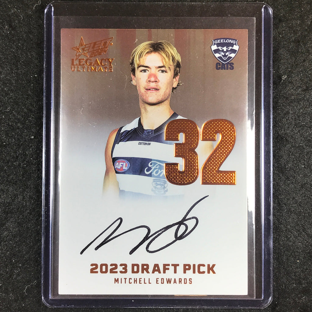 2024 Select AFL Legacy Ultimate MITCHELL EDWARDS Draft Pick Signatures ...
