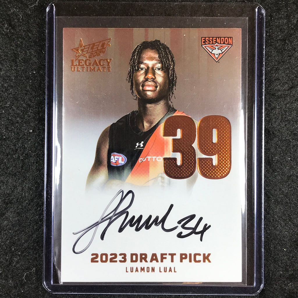 2024 Select AFL Legacy Ultimate LUAMON LUAL Draft Pick Signatures Copp ...
