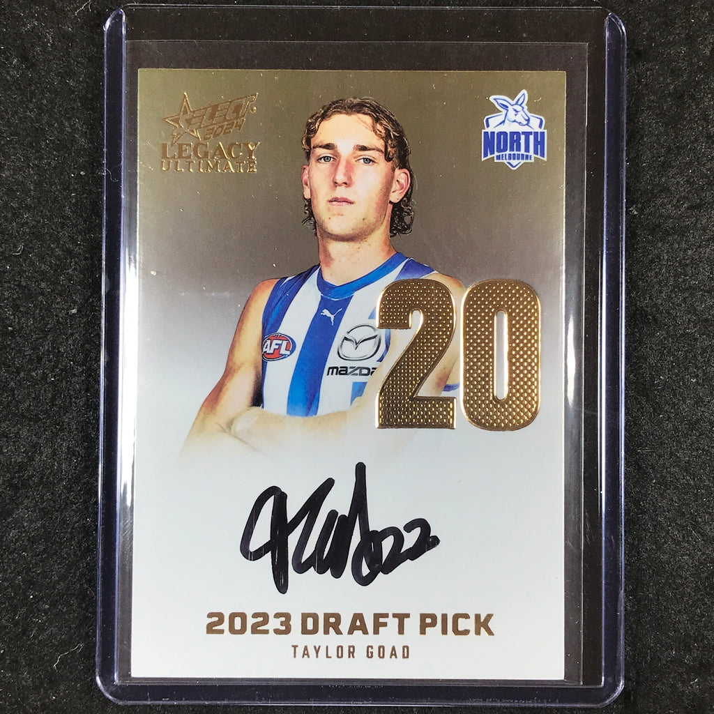 2024 Select AFL Legacy Ultimate TAYLOR GOAD Draft Pick Signatures Gold ...