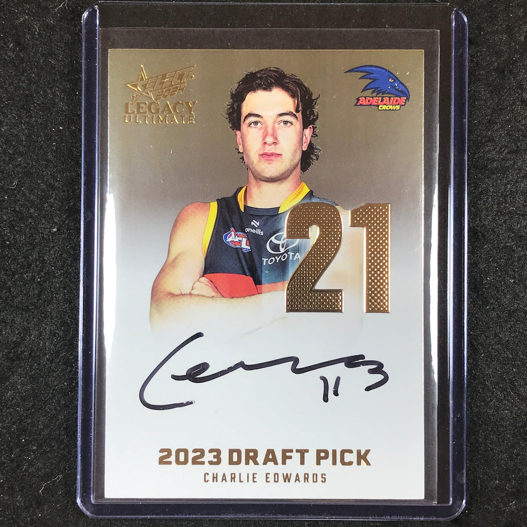 2024 Select AFL Legacy Ultimate CHARLIE EDWARDS Draft Pick Signatures ...
